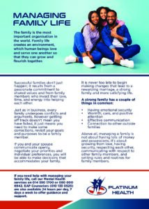 MANAGING FAMILY LIFE - Platinum Health